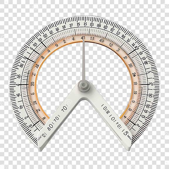 Protractor Transparent Background Realistic Element Stock Illustration ...