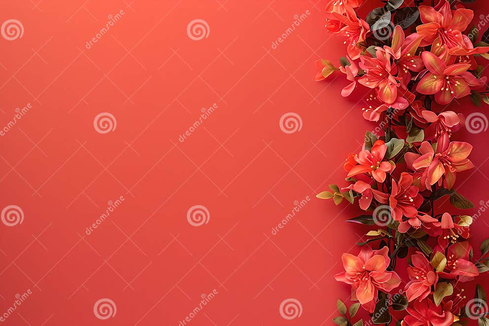 Vibrant Red Flowers on a Subtle Red Background, Perfect for Design ...