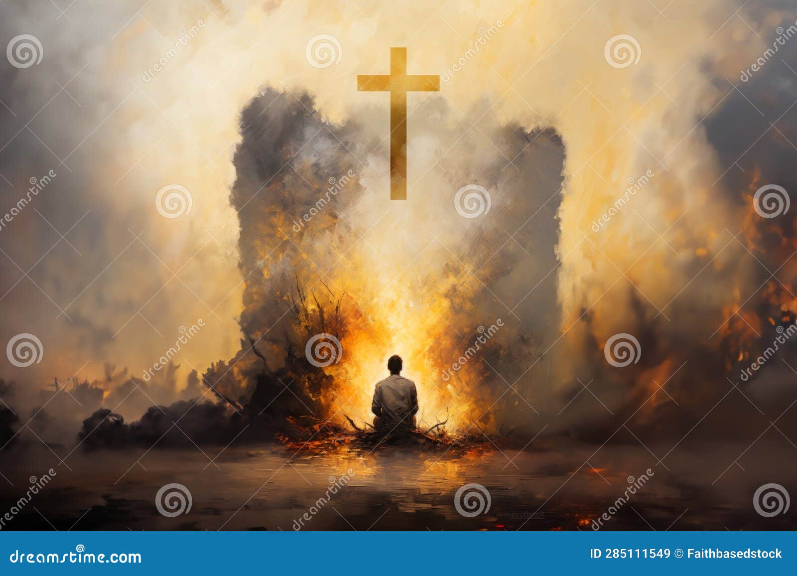 The power of Faith stock illustration. Illustration of cross - 285111549