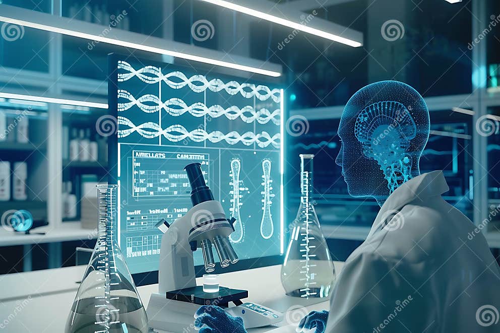 Futuristic Bio-Tech Lab Brimming with Advanced Equipment and Innovative ...