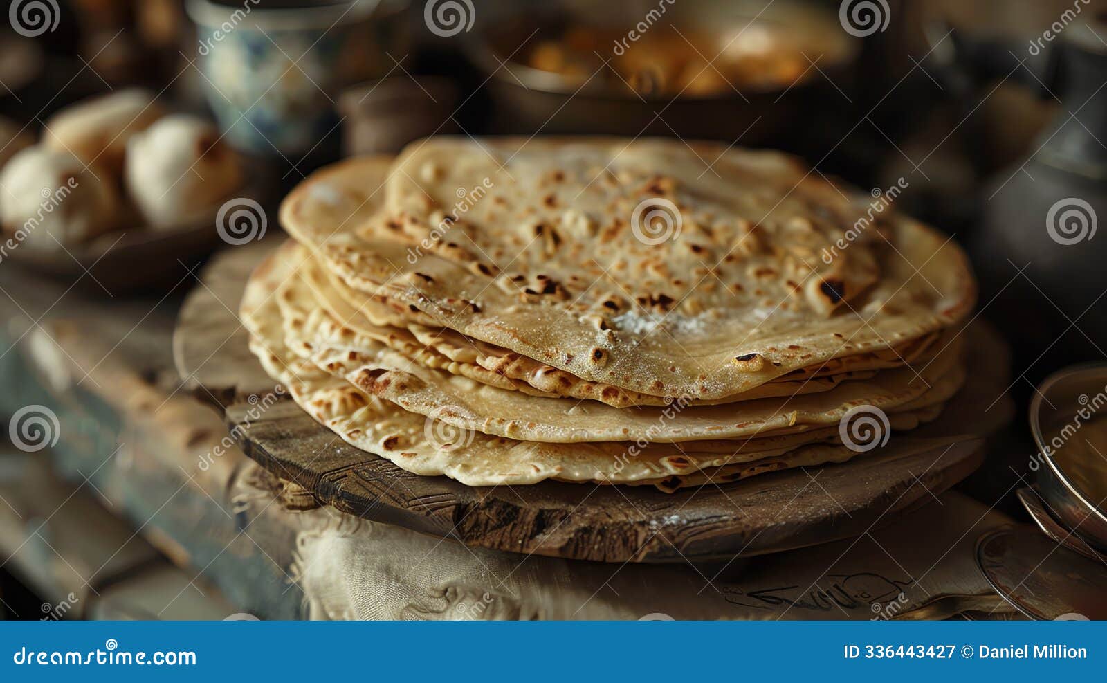 Roti islamic arabic food stock illustration. Illustration of islamic ...