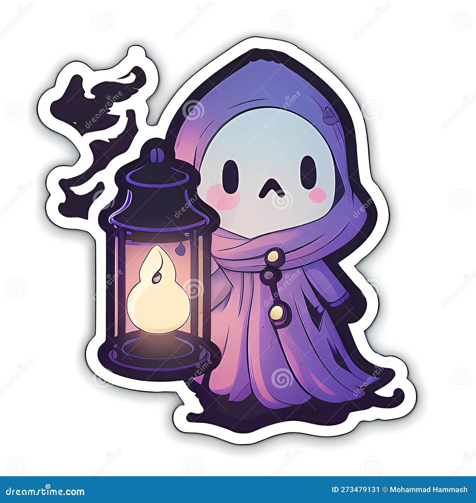 Kawaii Focus Sticker, Made with Generative AI Stock Image - Image of ...