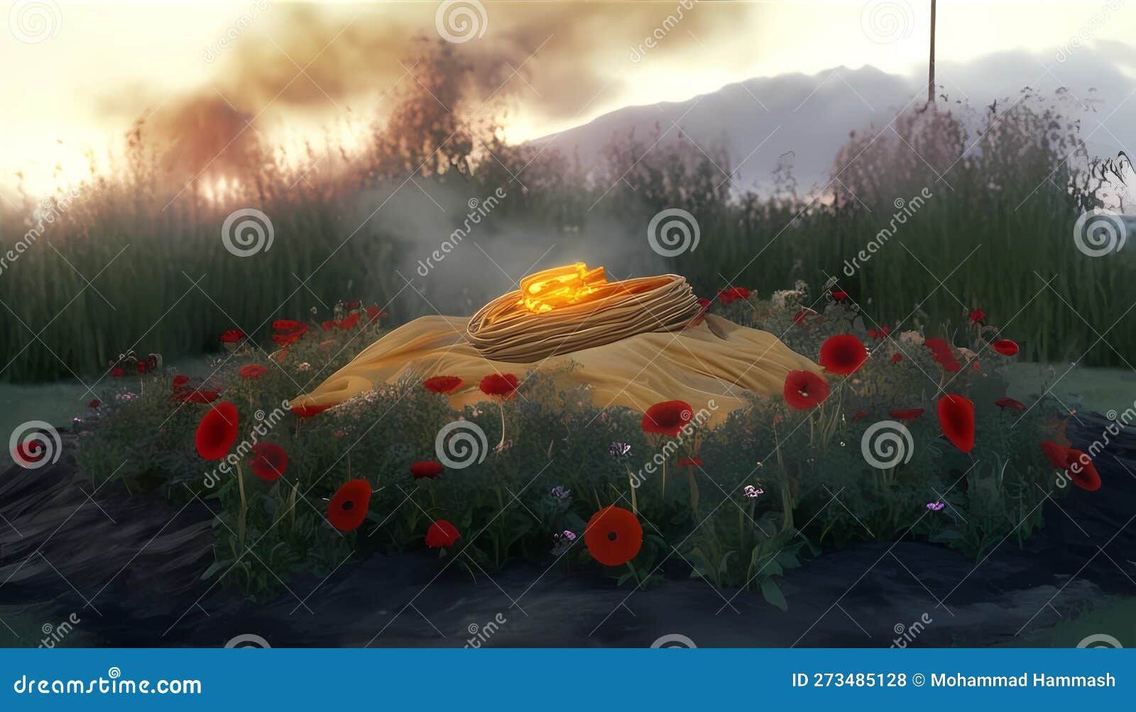 Soft Tendrils of Dying Fire, Made with Generative AI Stock Illustration ...