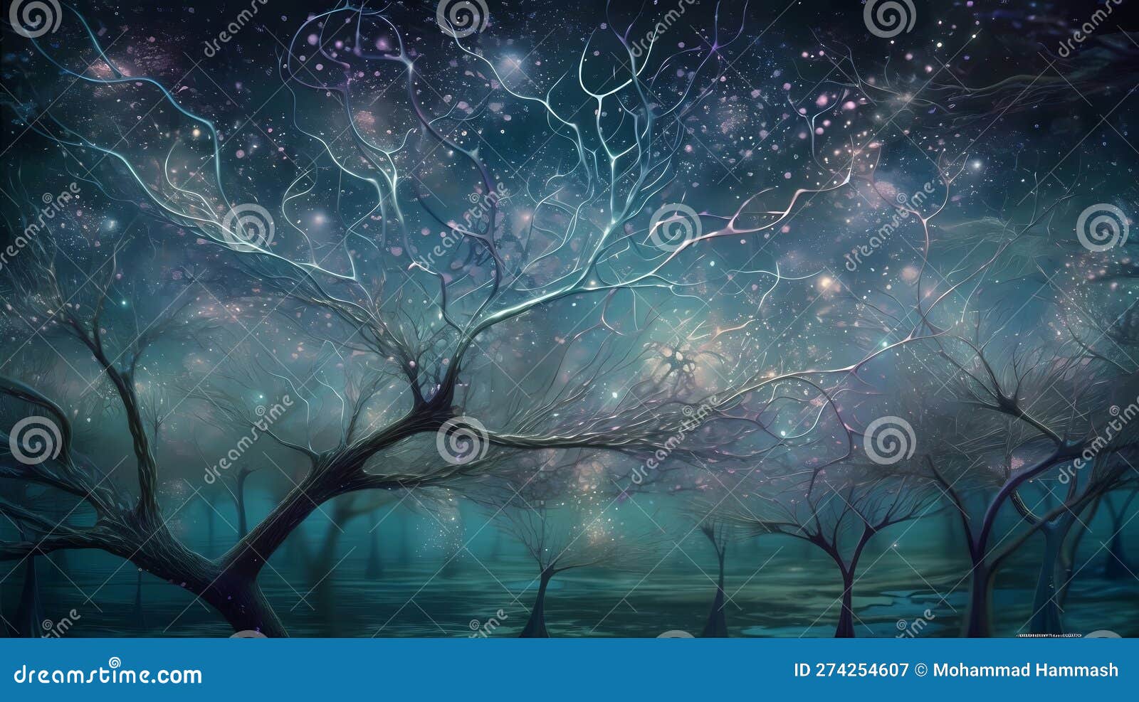 Surreal Neuron Landscape, Made with Generative AI Stock Illustration ...