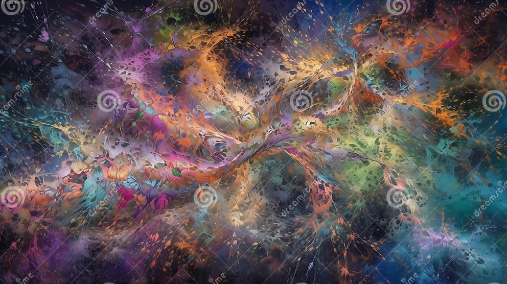 Surreal Neuron, Made with Generative AI Stock Illustration ...