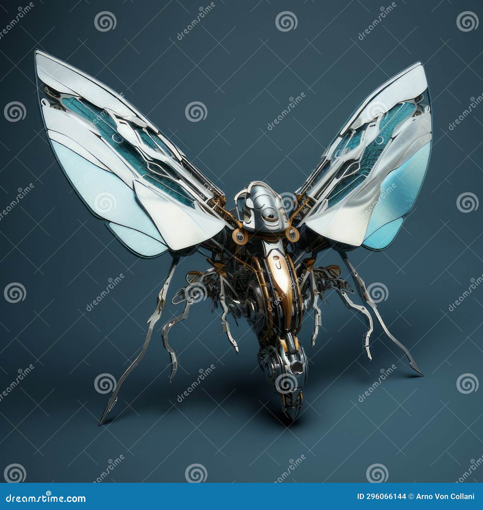 Futuristic AI-Driven Drone: Hyper Modern with Bionic Wings Stock ...