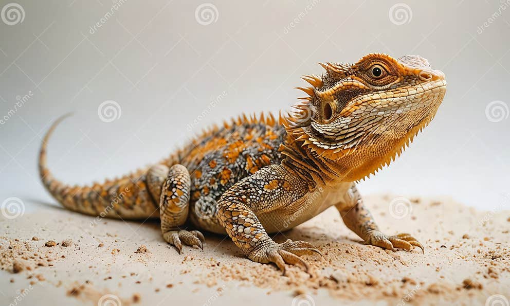 Lizard with long tail stock illustration. Illustration of monstrous ...