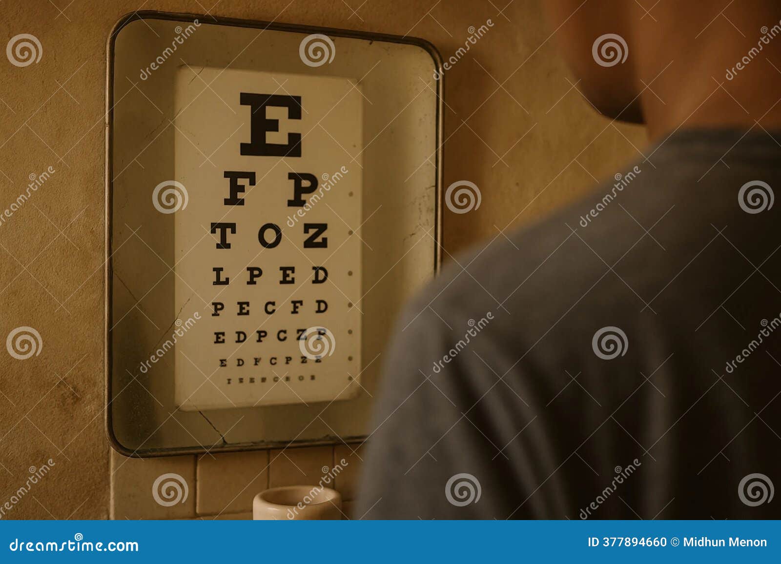 Snellen Eye Chart Test Light Box . 3d Rendering Stock Image ...