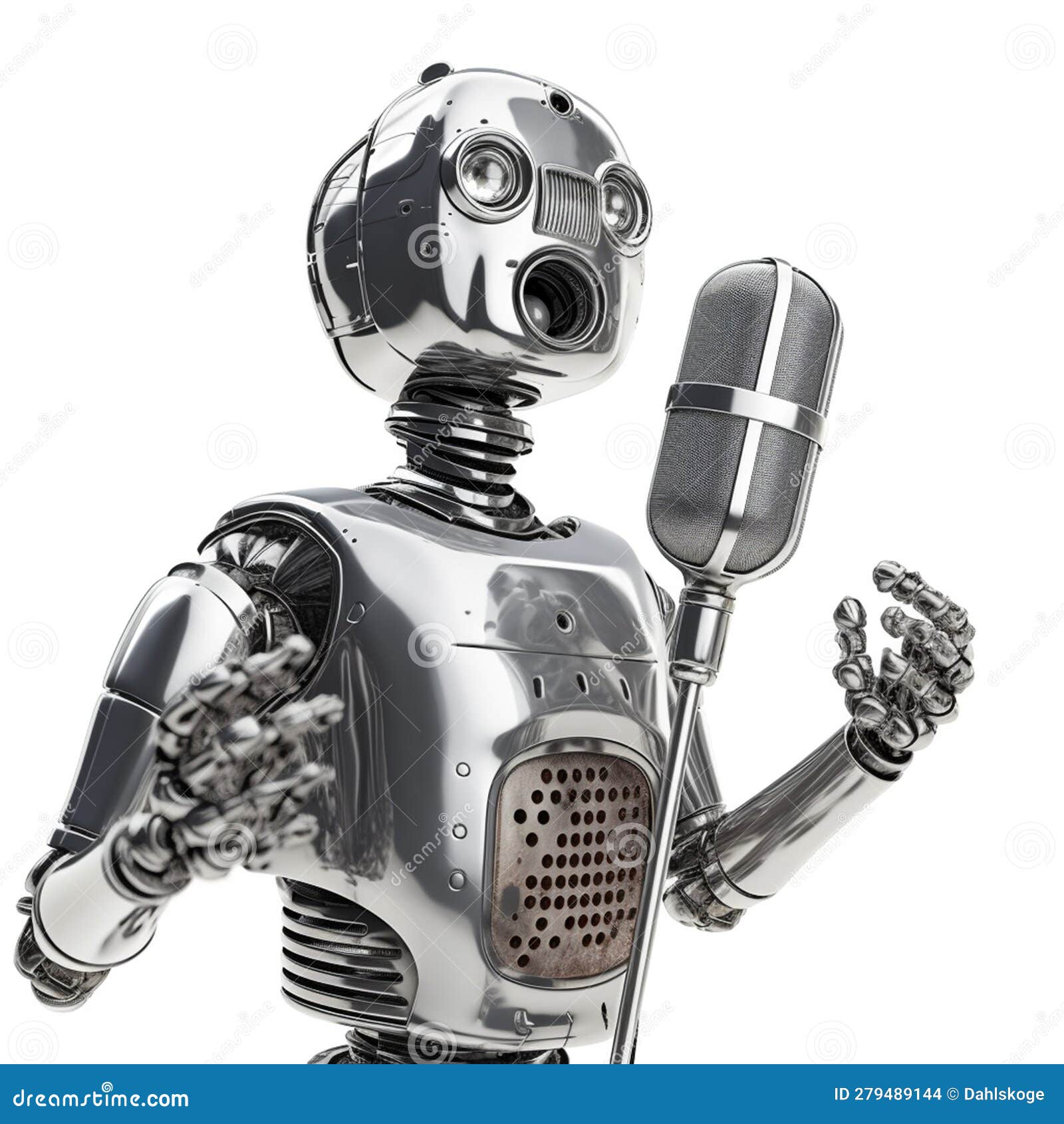Singing robot stock photo. Illustration of machine, sketch - 279489144