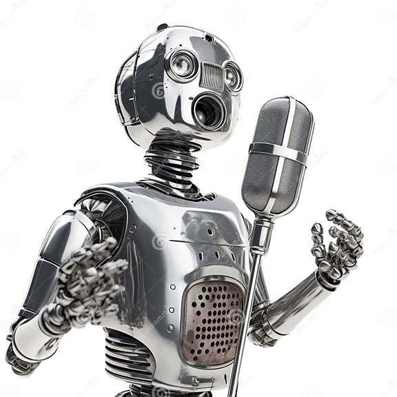 Singing robot stock photo. Illustration of machine, sketch - 279489144