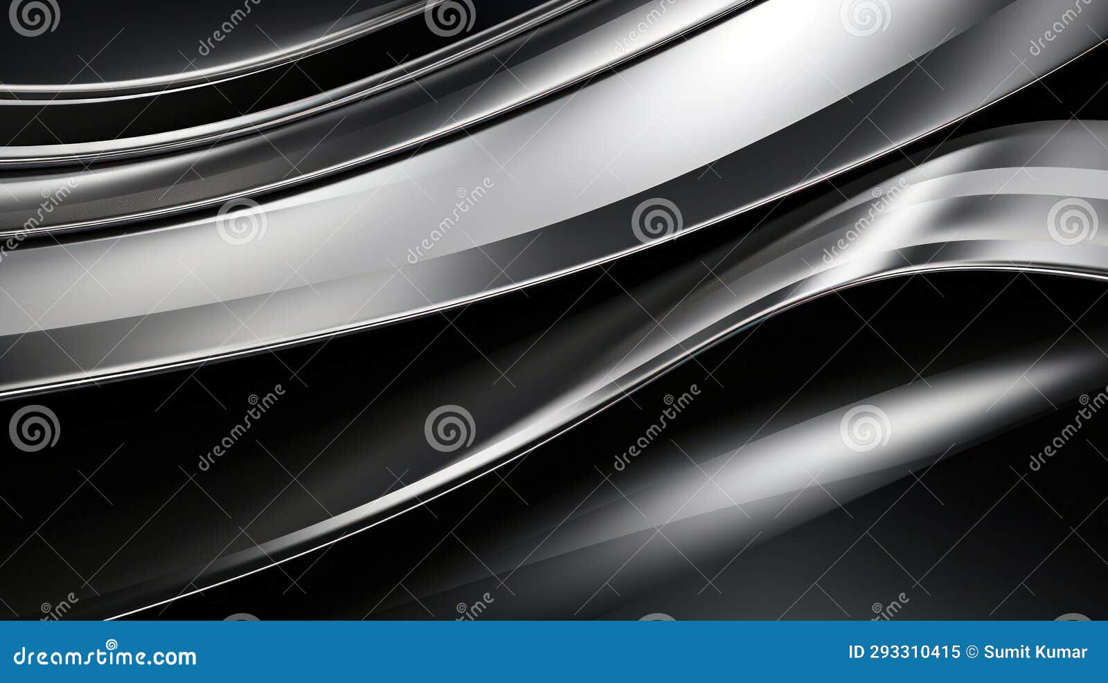 Sleek and Shiny Silver Design with Metallic Sheen AI Generated Stock ...