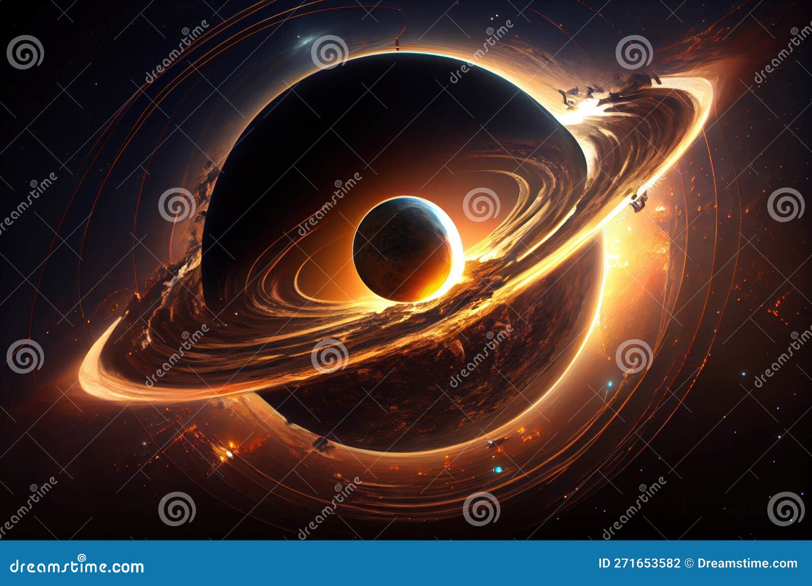 Chaotic Orbit, Made with Generative AI Stock Illustration - Illustration of space, comet: 271653582