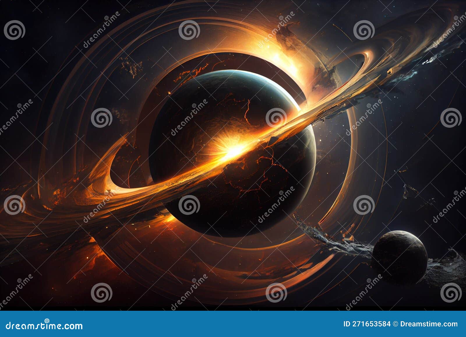 Cosmic Destruction, Made with Generative AI Stock Illustration ...