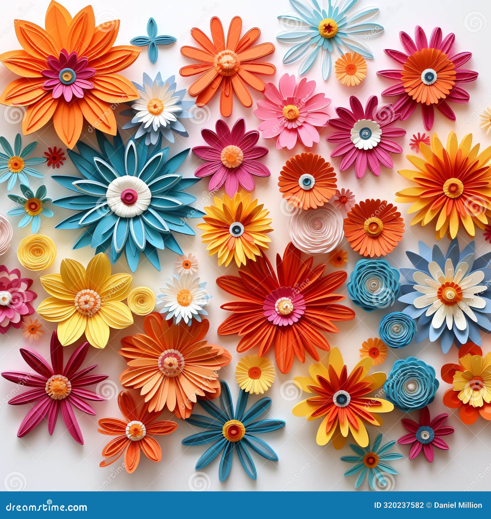 Spring Flowers Background Wallpaper Vector Stock Illustration ...