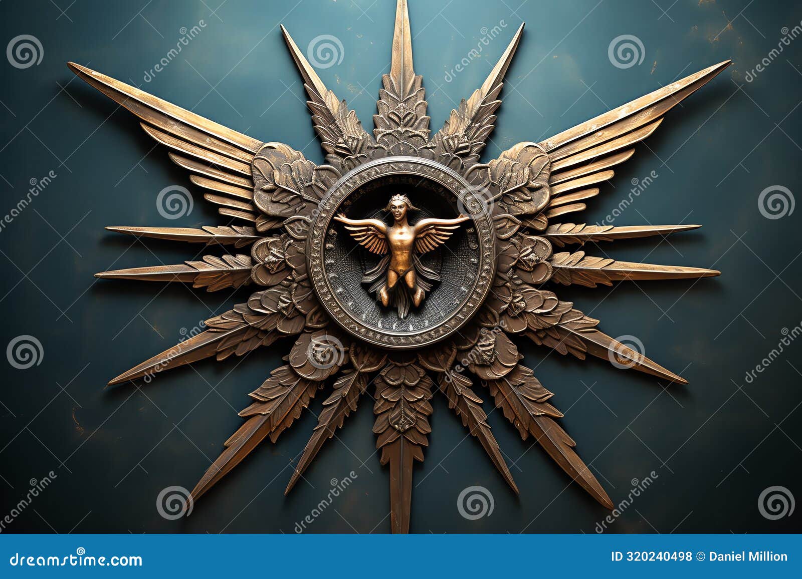 Star and Winged Disk Symbolizing Various Deities Illustration Photo ...