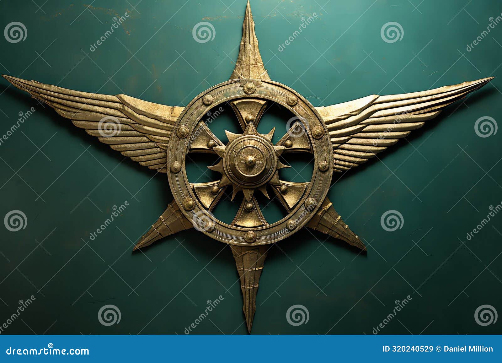 Star and Winged Disk Symbolizing Various Deities Illustration Photo ...
