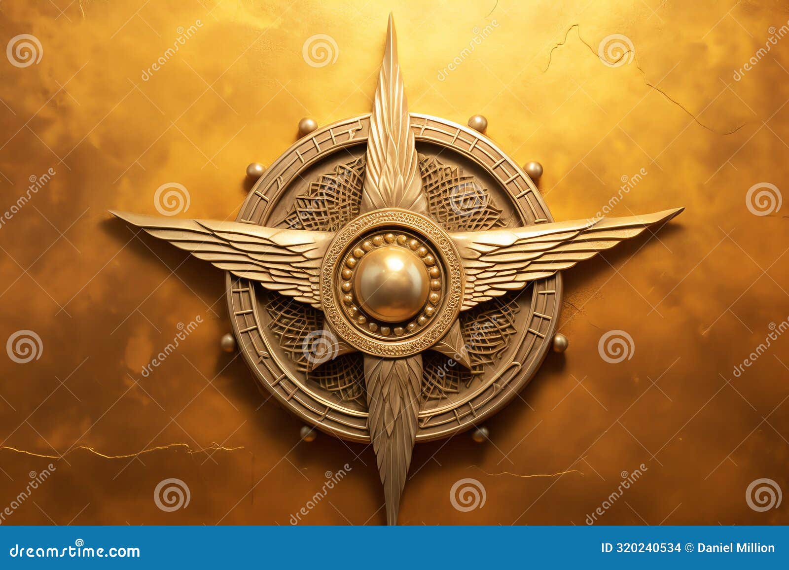 Star and Winged Disk Symbolizing Various Deities Illustration Photo ...