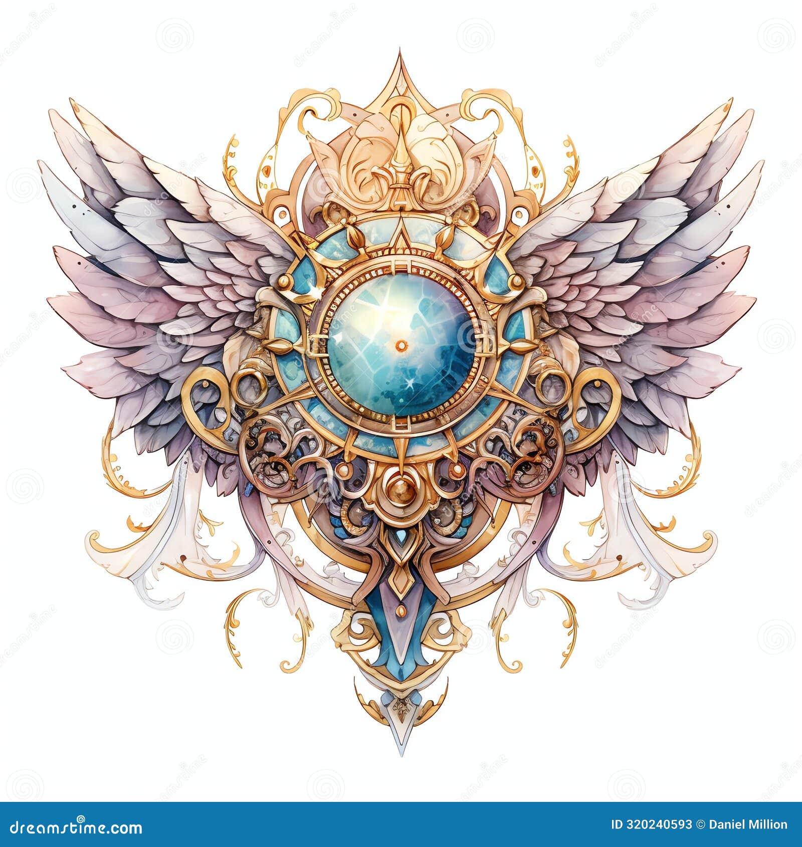 Star And Winged Disk Symbolizing Various Deities Illustration Photo ...