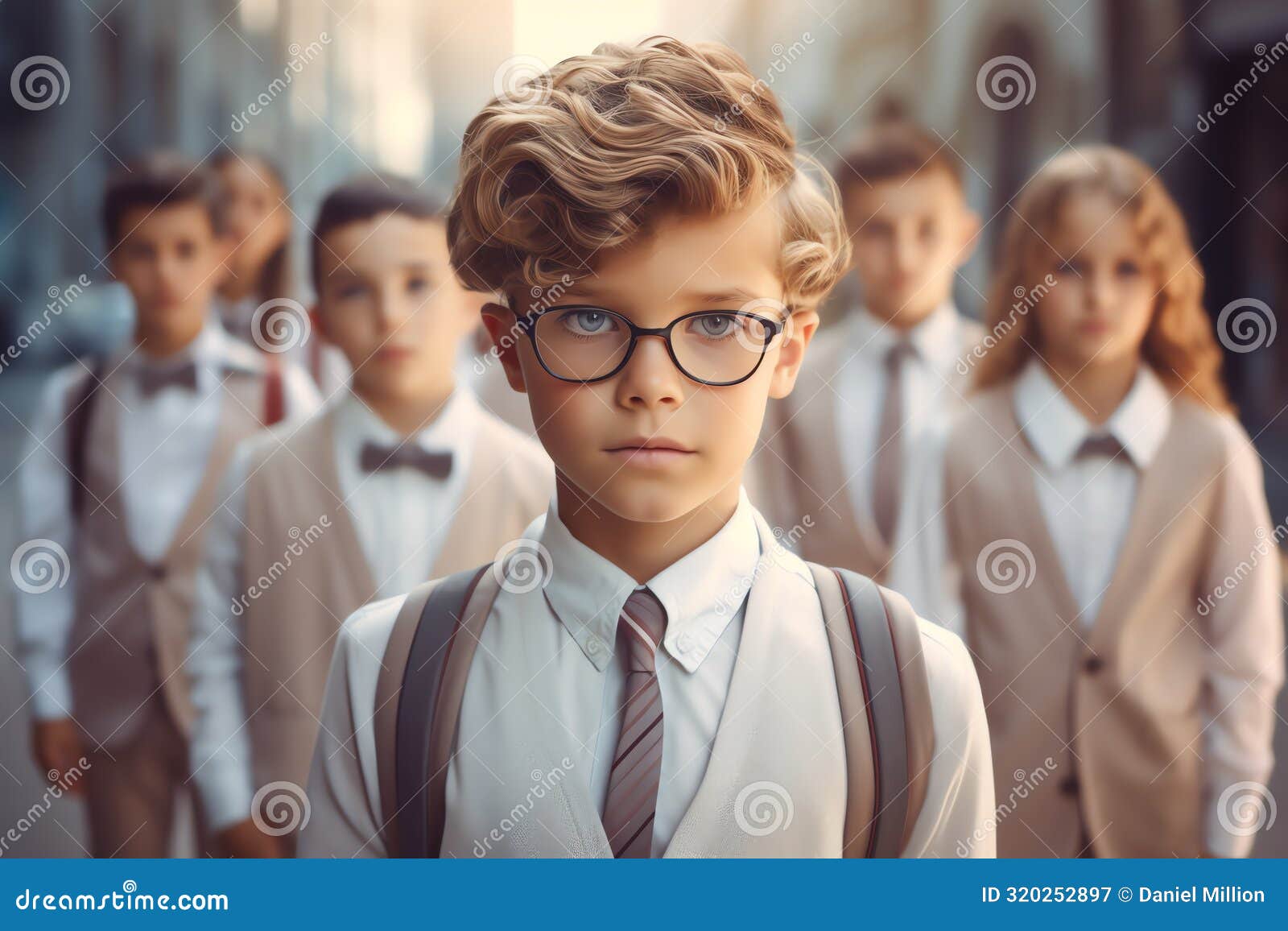 Student Leading a Team in a Group Project, Smart Kid in School Stock ...