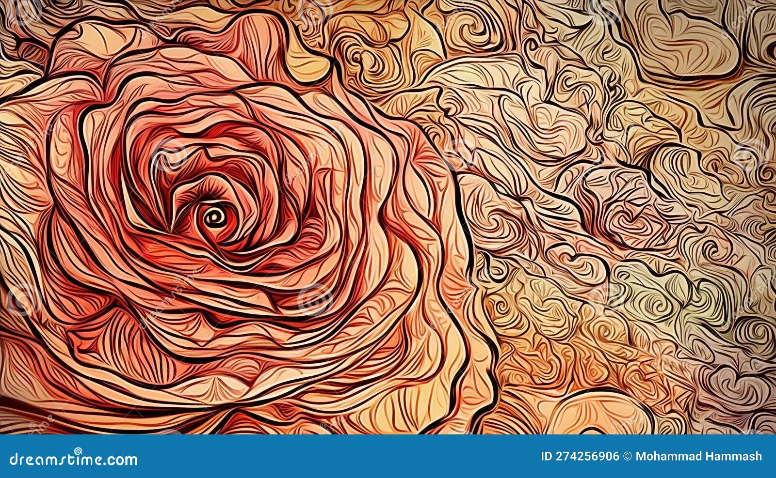 Weird Rose Focus, Made with Generative AI Stock Illustration ...