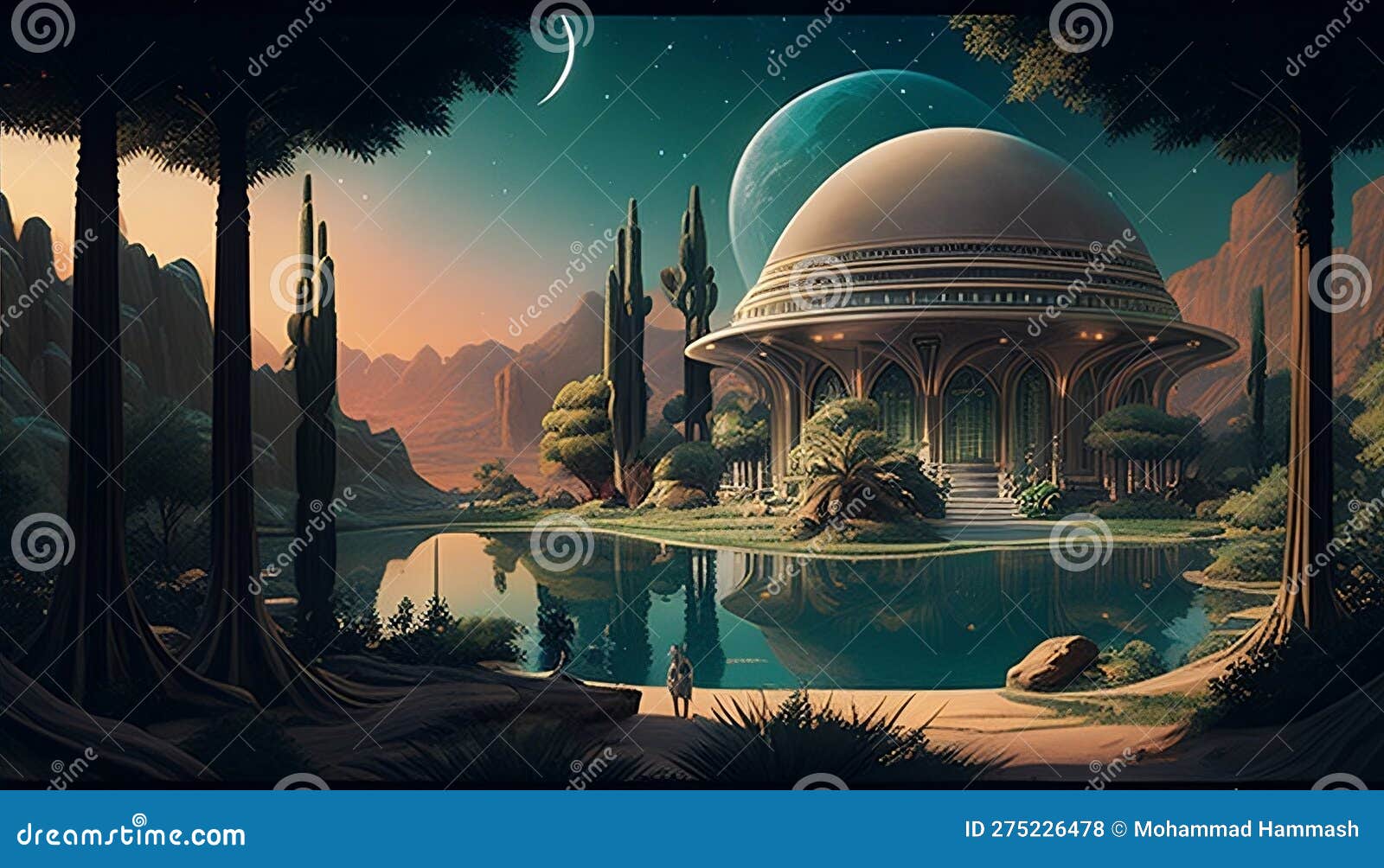 Galactic Oasis: a Serene and Otherworldly Landscape, Made with ...