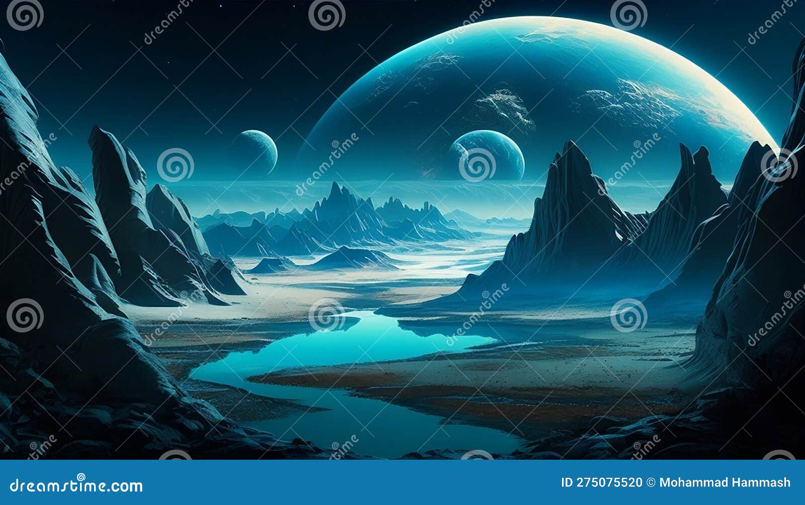 Blue Planet S Extraterrestrial View: a Science Fiction Art Made with ...