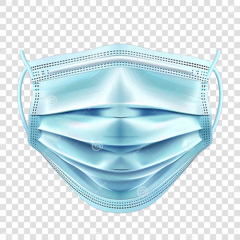 Surgical Mask Transparent Background Realistic Element Stock ...