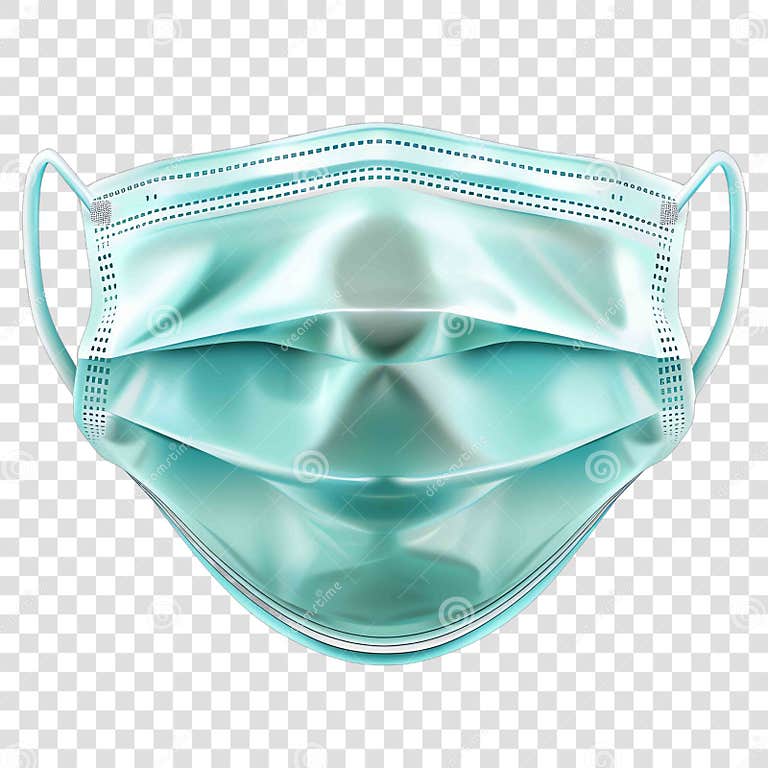 Surgical Mask Transparent Background Realistic Element Stock ...