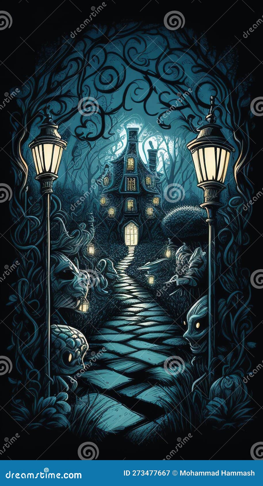 Alice S Surreal Wonderland Made With Generative Ai Stock Illustration Illustration Of Whimsy