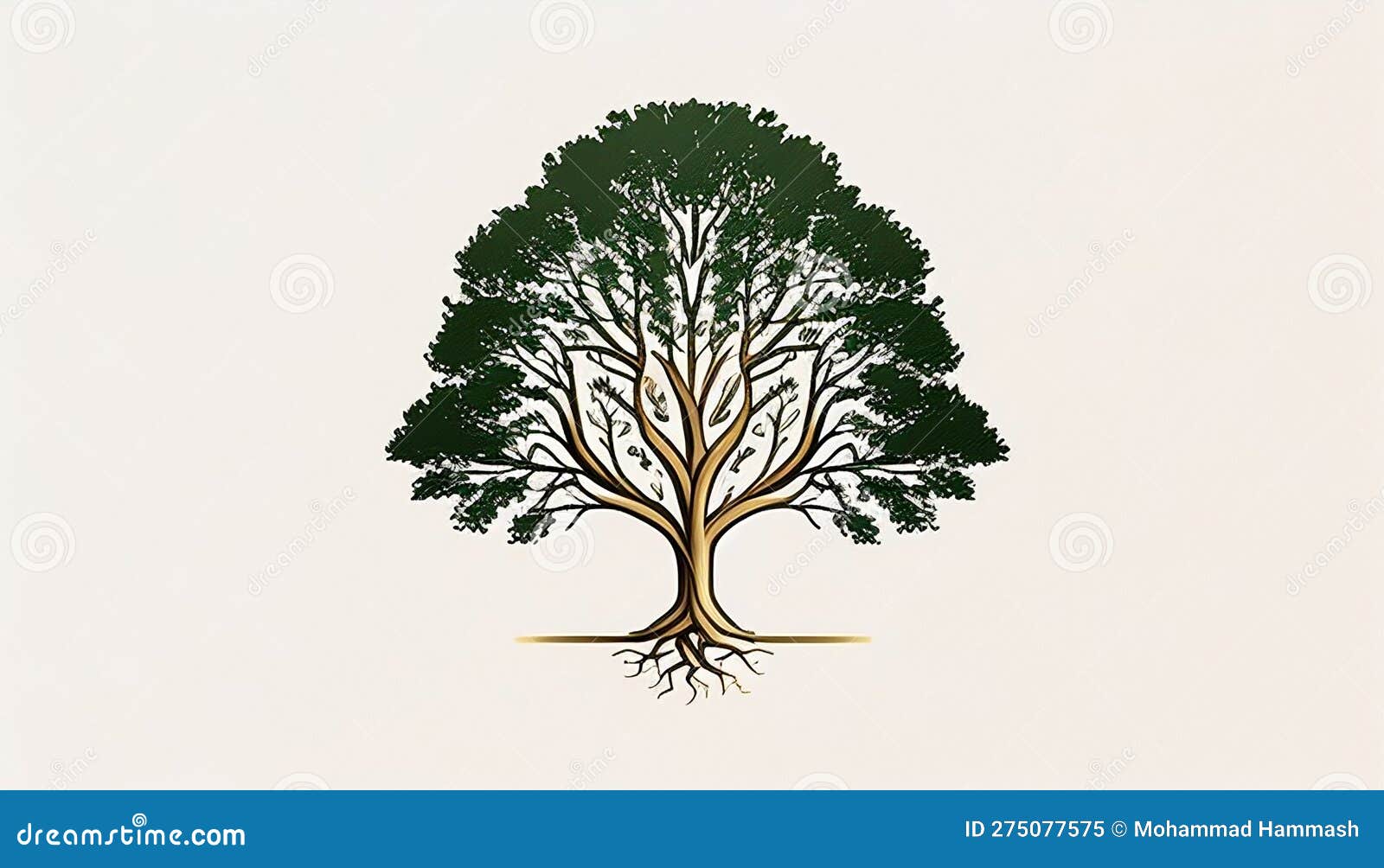 Symmetrical Tree Logo in Simple Vector Graphic, Made with Generative AI ...