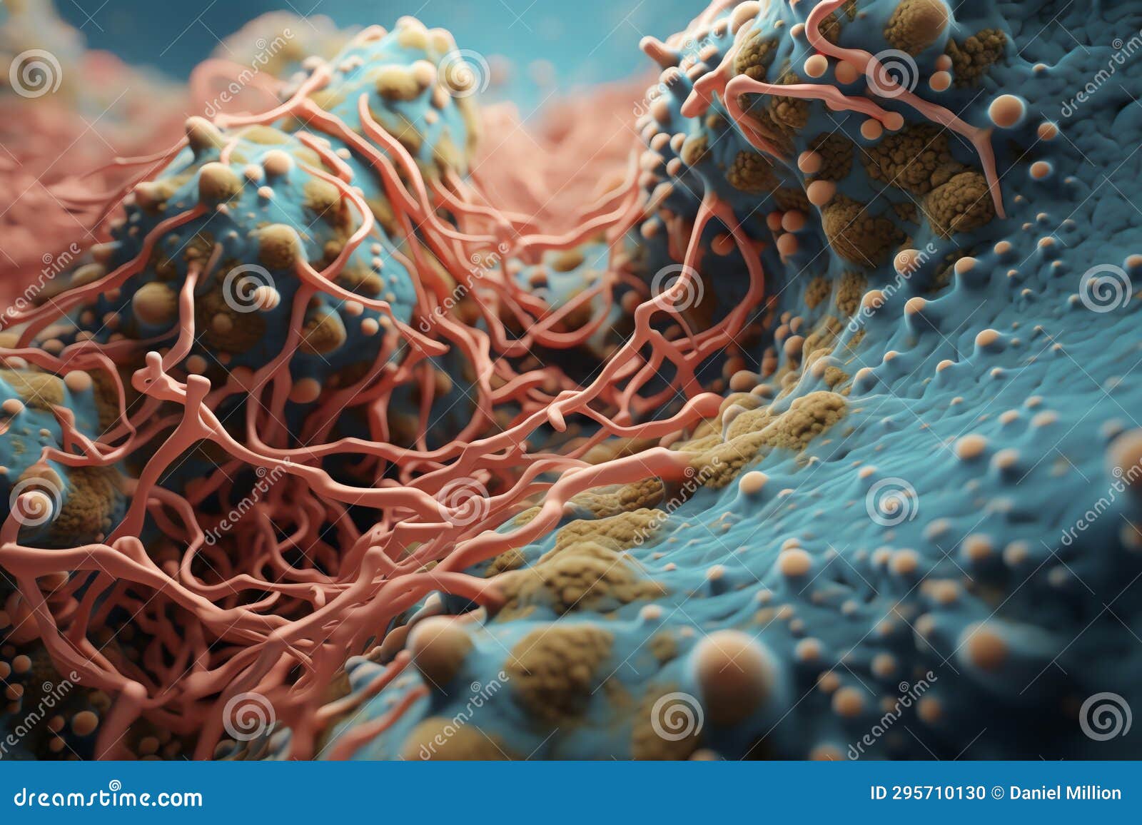 Synapse Microscopic View Background Stock Illustration - Illustration ...