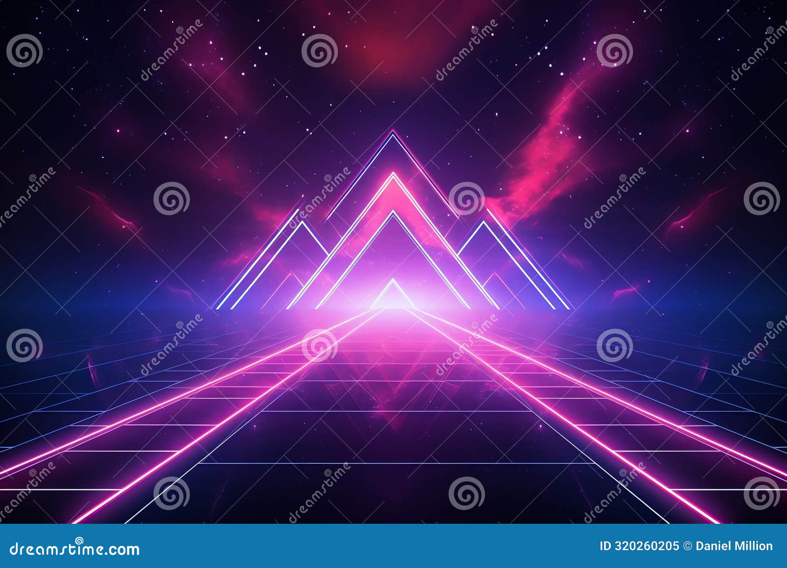 Synthwave Inspired Background 80s Retro Nostalgic Royalty-Free Stock ...