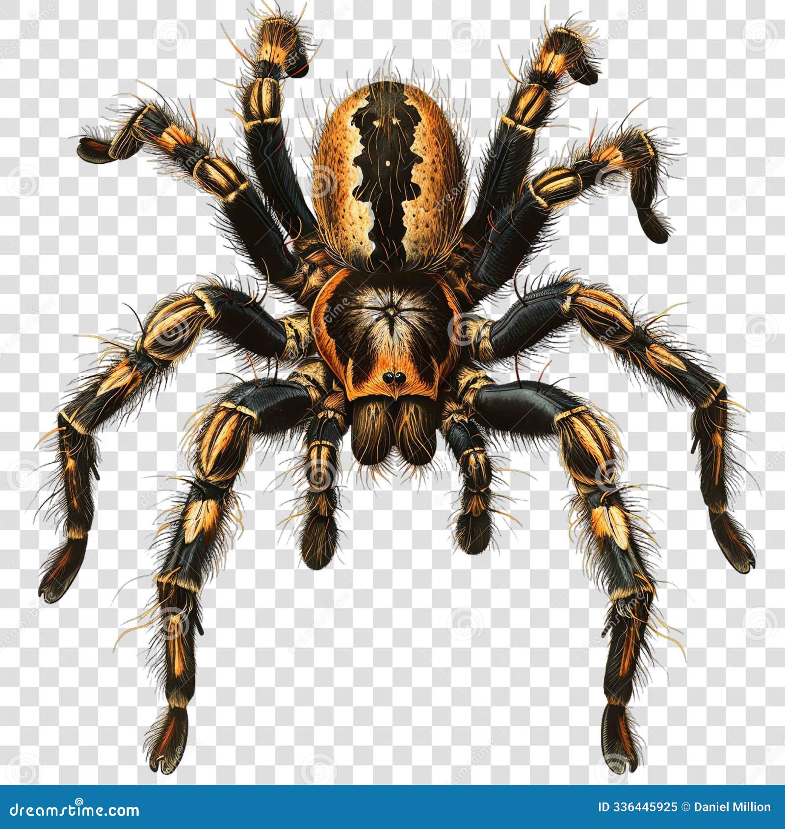 Tarantula Transparent Background Realistic Element Stock Illustration ...