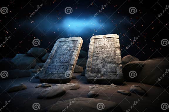 The Ten Commandments: Tablets of the Law, Tablets of Stone, Stone ...