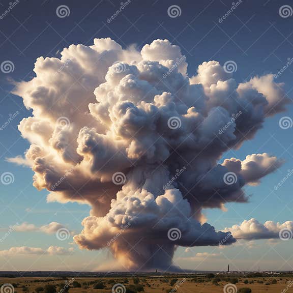 Explosive Atmospheres: the Dynamics of Cloud Burst. Stock Illustration ...