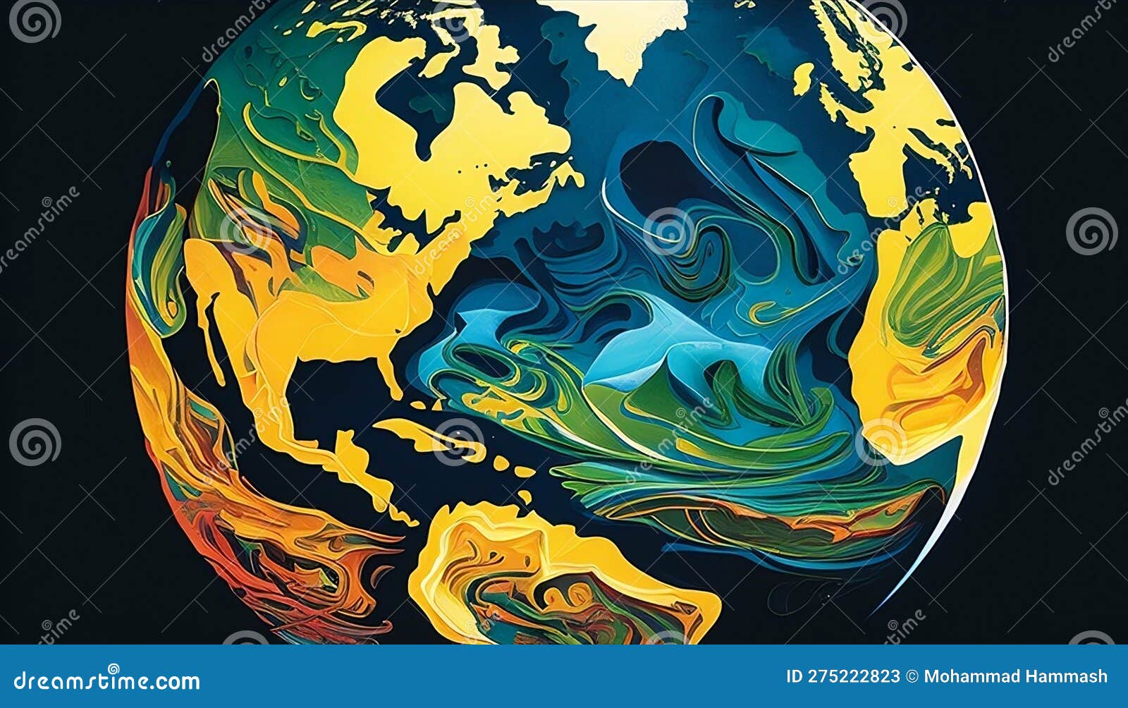 Earth S Surface Fused: Flat, Round, and Globe Perspectives, Made with ...