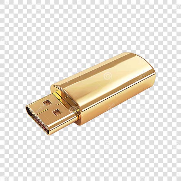 USB Stick Transparent Background Realistic Element Stock Illustration ...