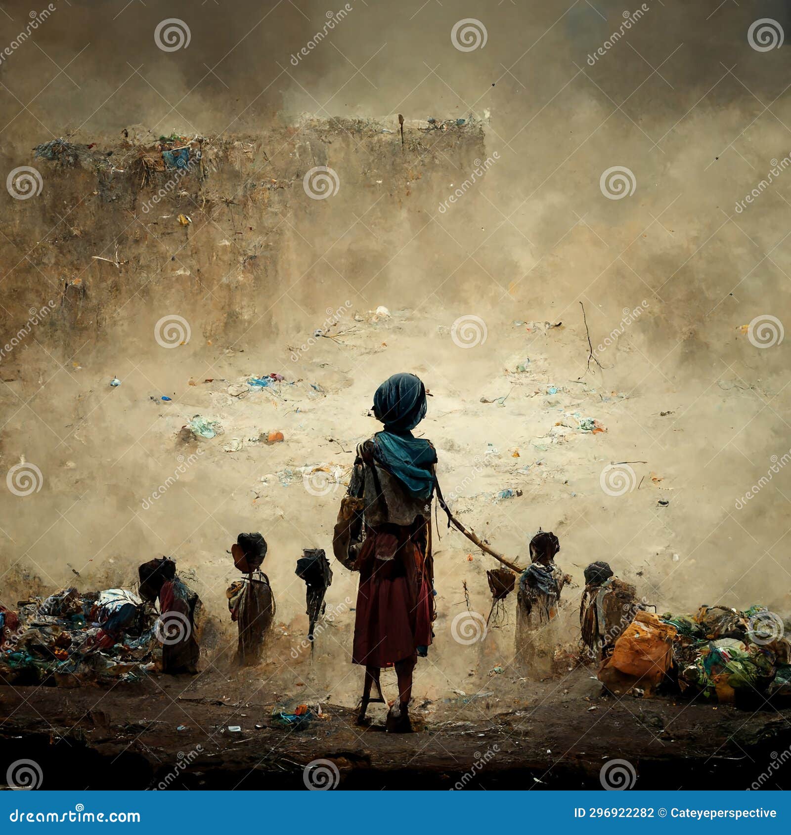 AI Generated Image. World Poverty and Hunger Concept Stock Illustration ...