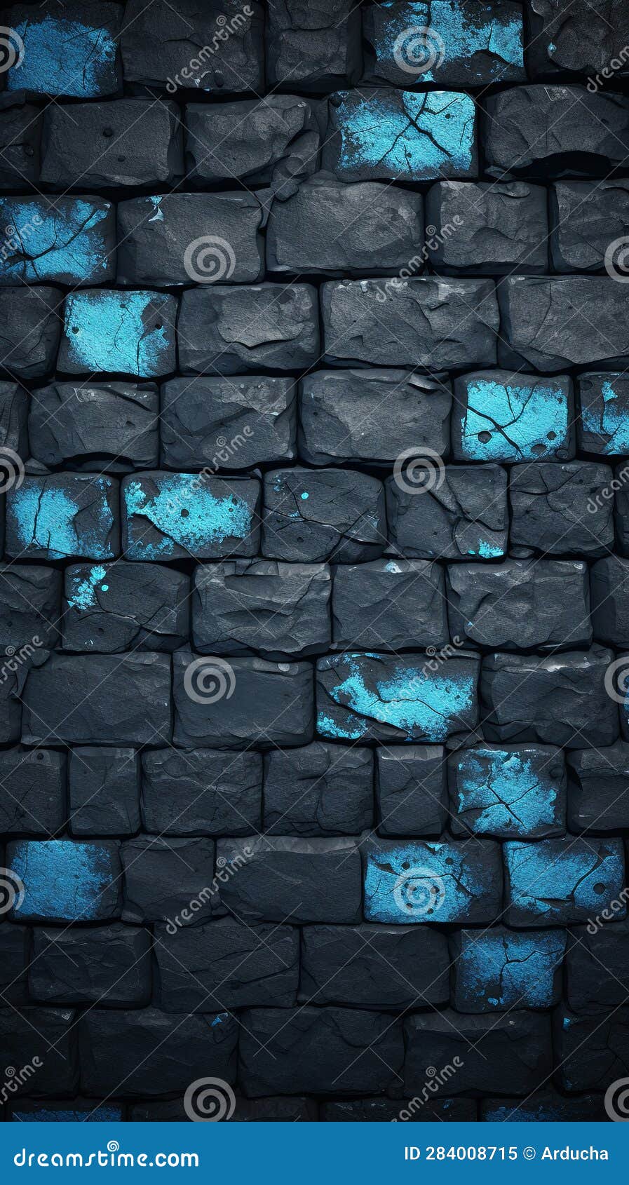 Black Bricks Build from 3d Rendering High Quality Stock Illustration ...