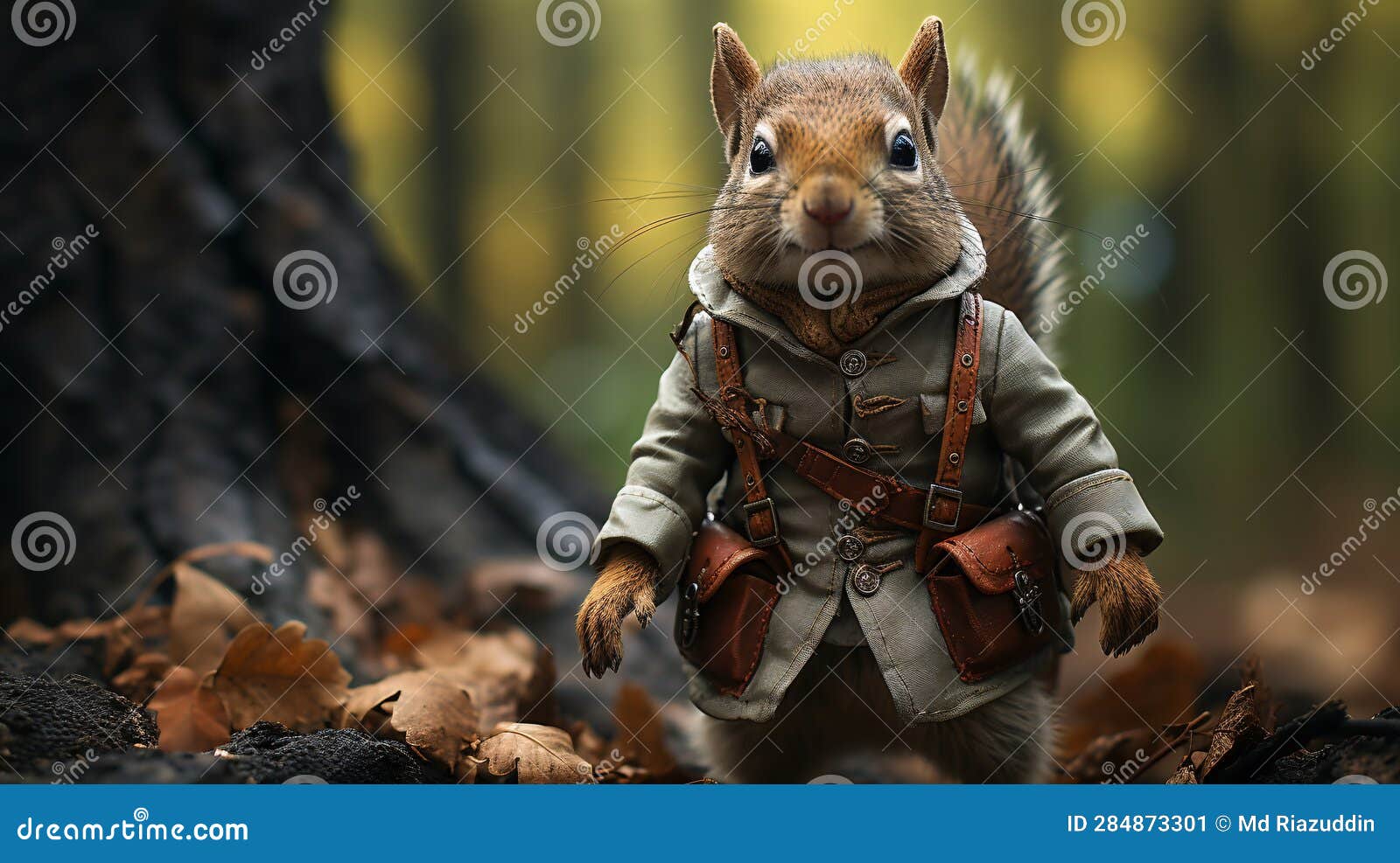 Ai Generated Images - a Bunny Stand Like Boss in Forest, Rabbit Stand ...