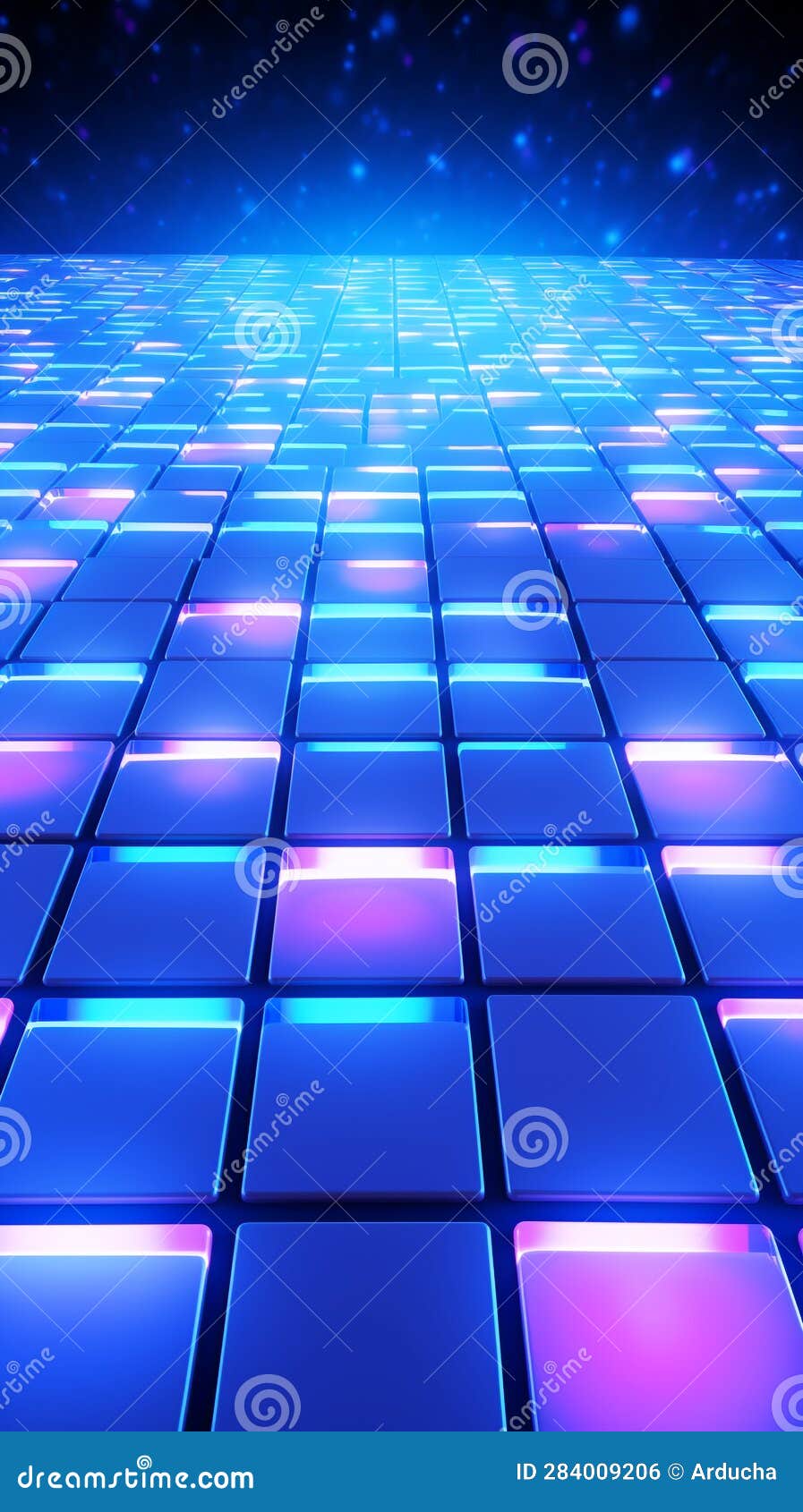 3d Rendering Shiny Neon Light into Dark Texture Stock Illustration ...