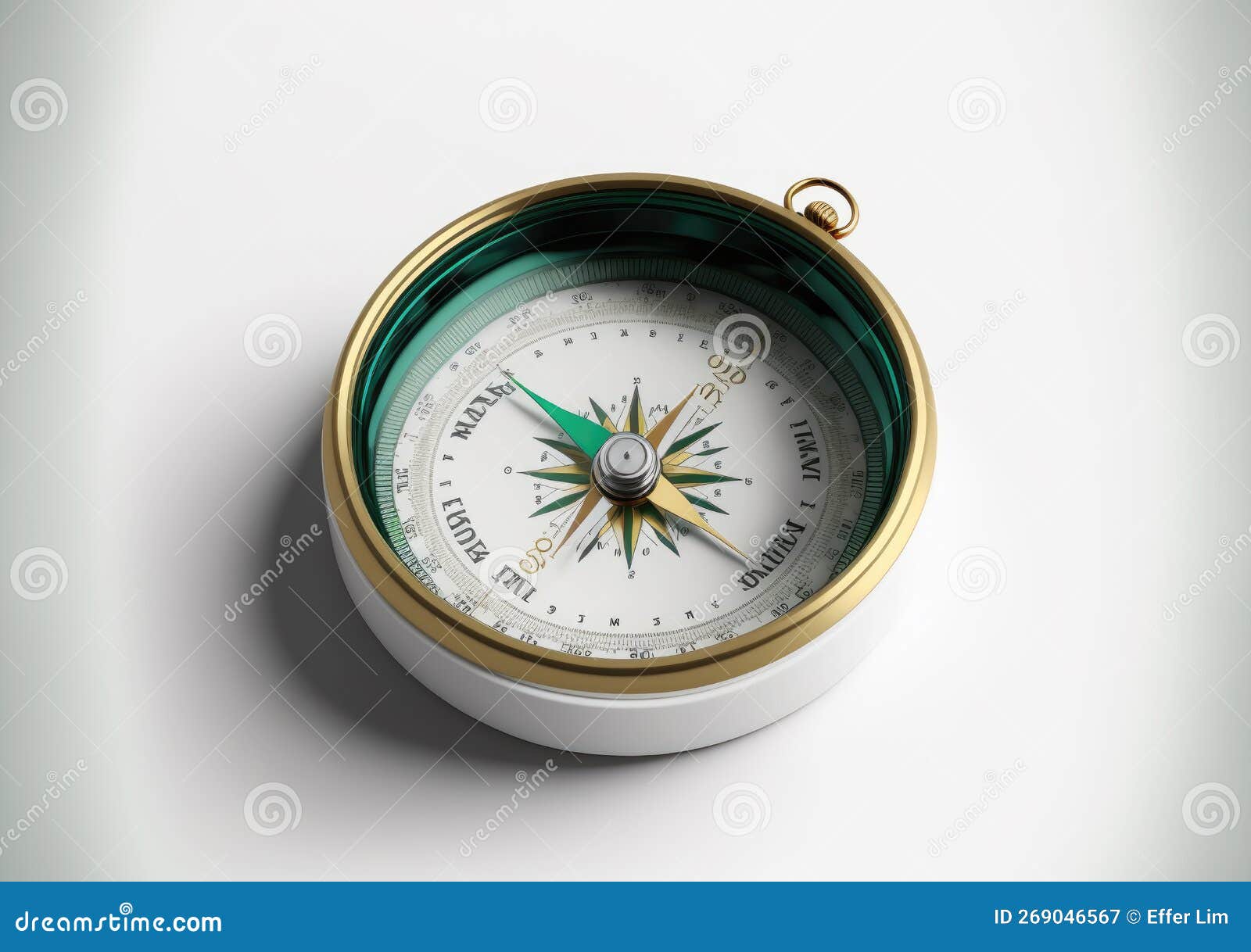 Ai Generated Images Top View of White Compass Stock Illustration ...