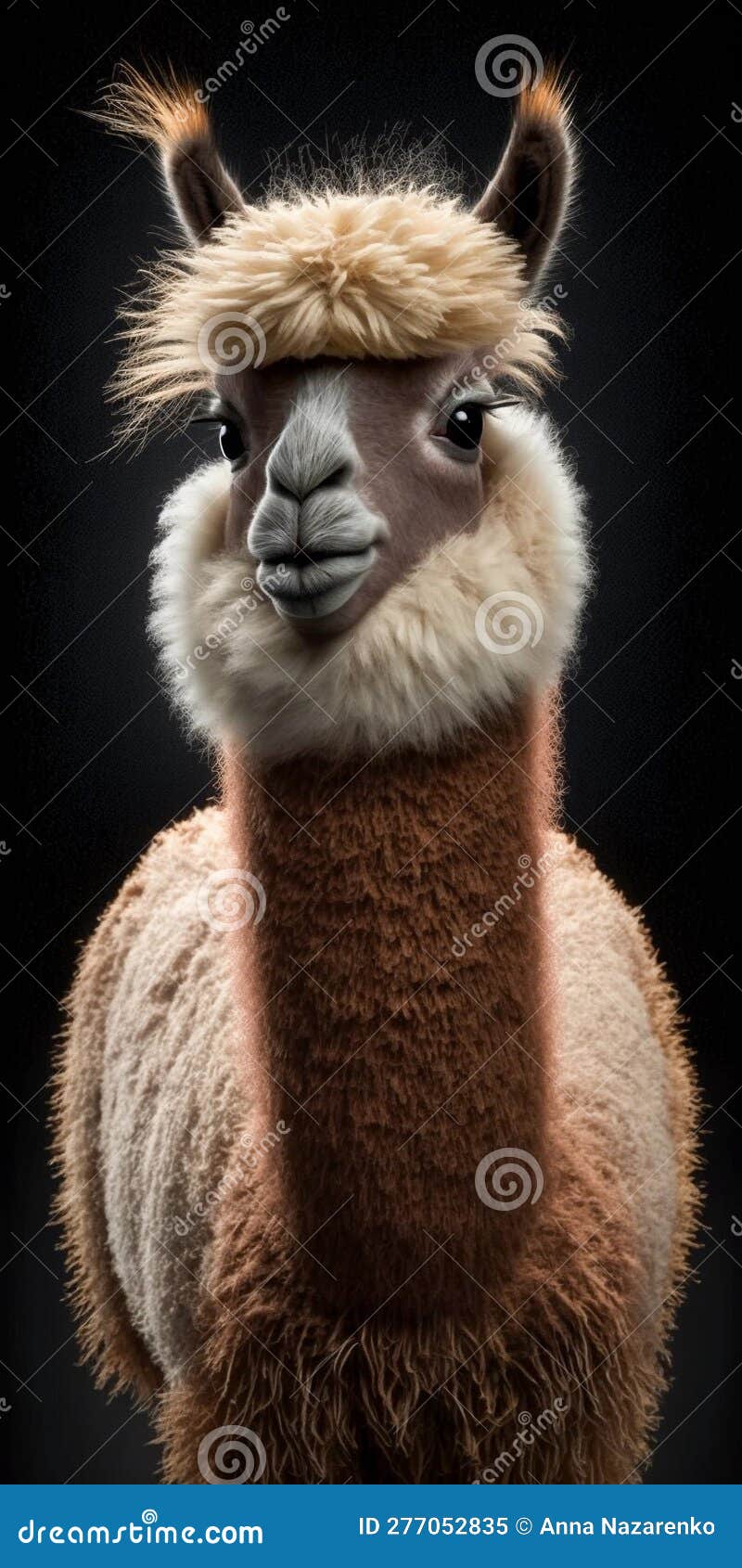 Brown Lama Looking at the Camera Stock Illustration - Illustration of ...
