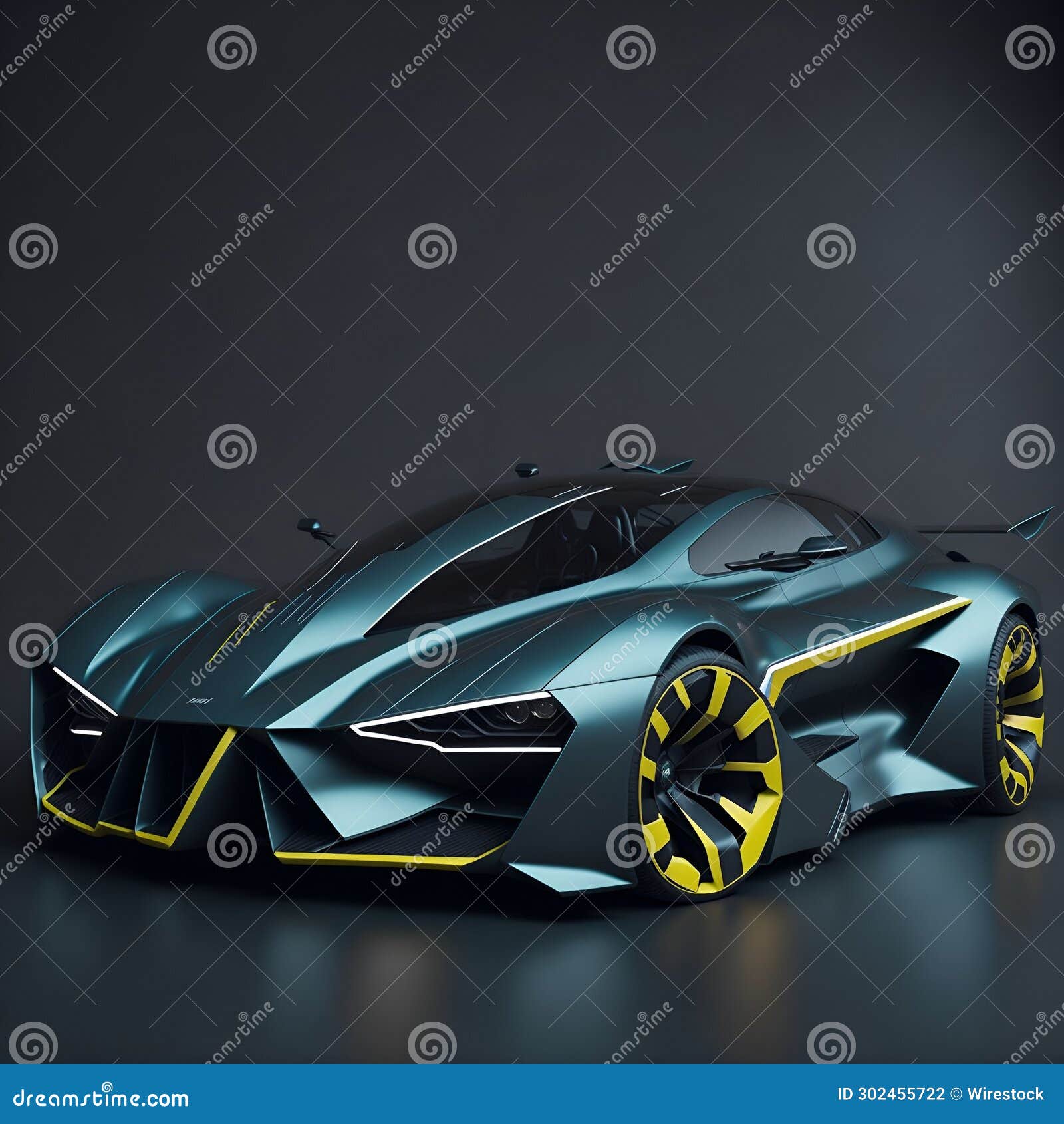 AI Generated Lamborghini Car on Dark Background Stock Illustration ...