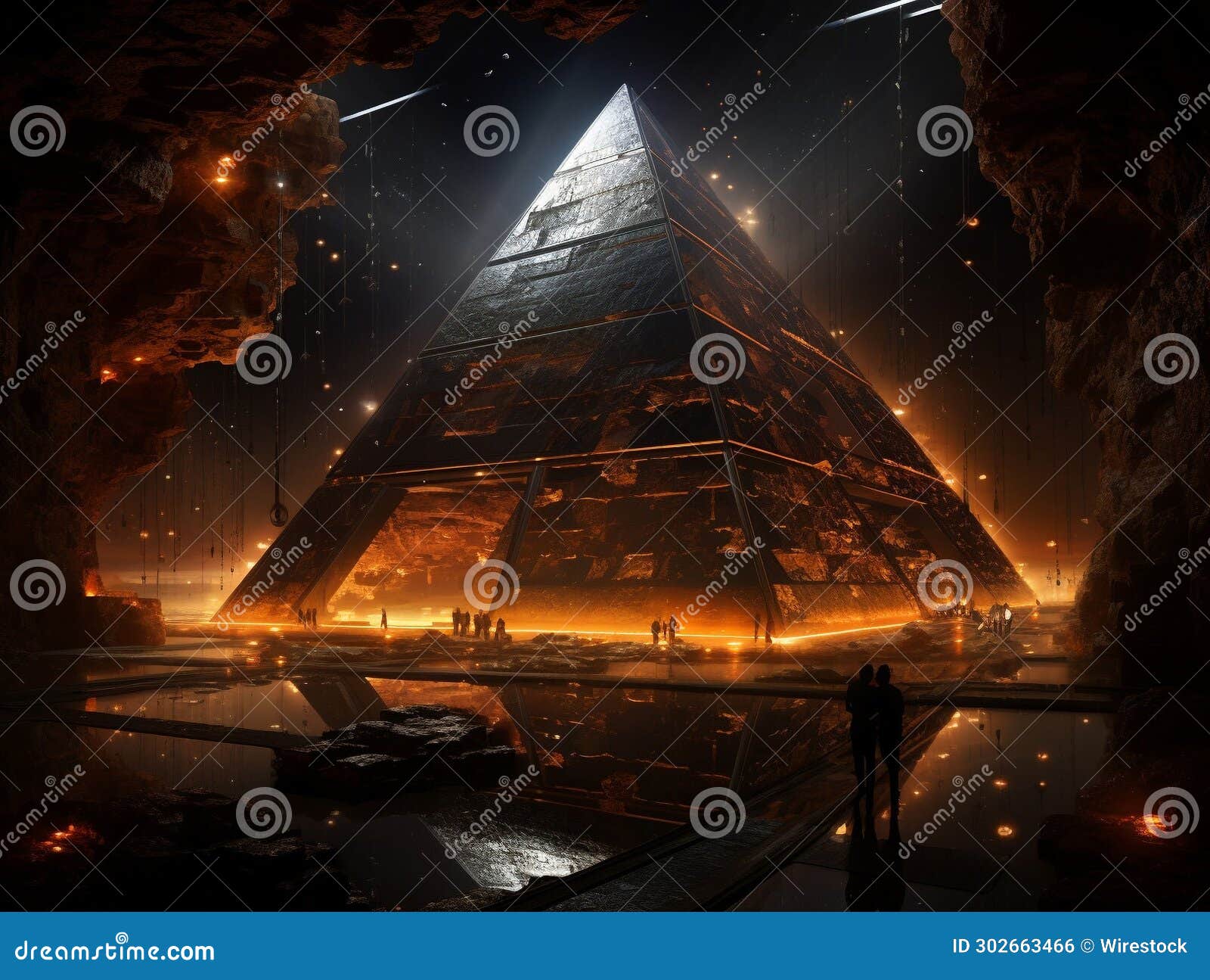 AI Generated Large Ancient Egyptian Pyramid Stock Photo | CartoonDealer ...