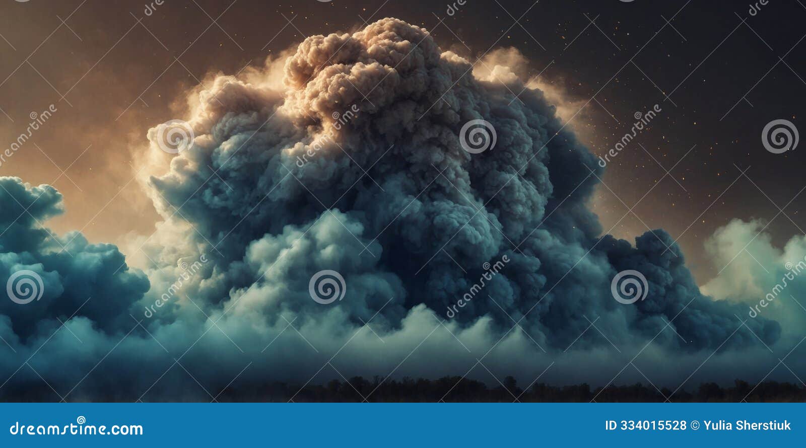 A Large Cloud of Dust is Blowing in the Wind. Stock Illustration ...
