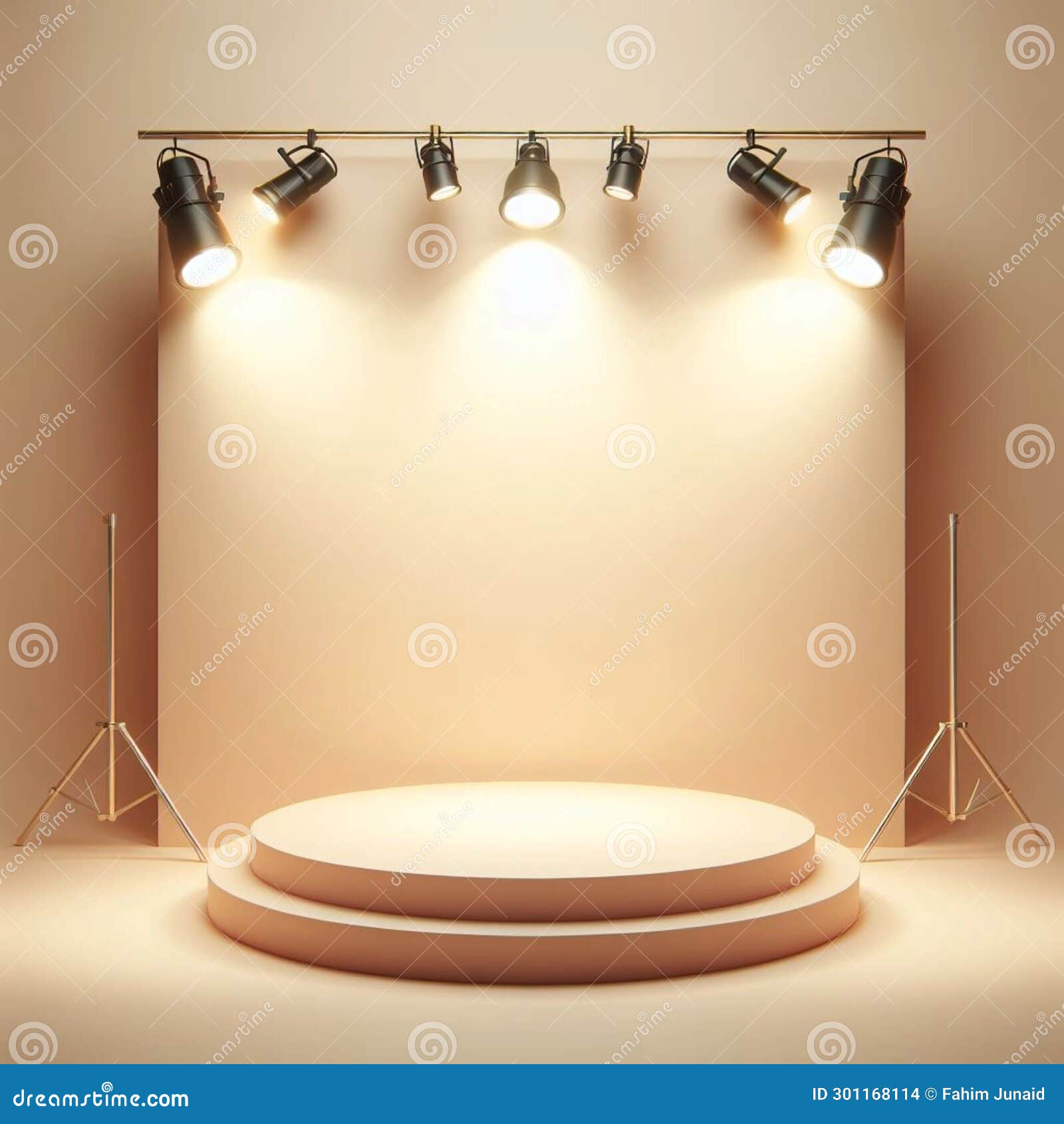Soft Beige Studio Background: Minimalist Spotlight Effect Stock ...