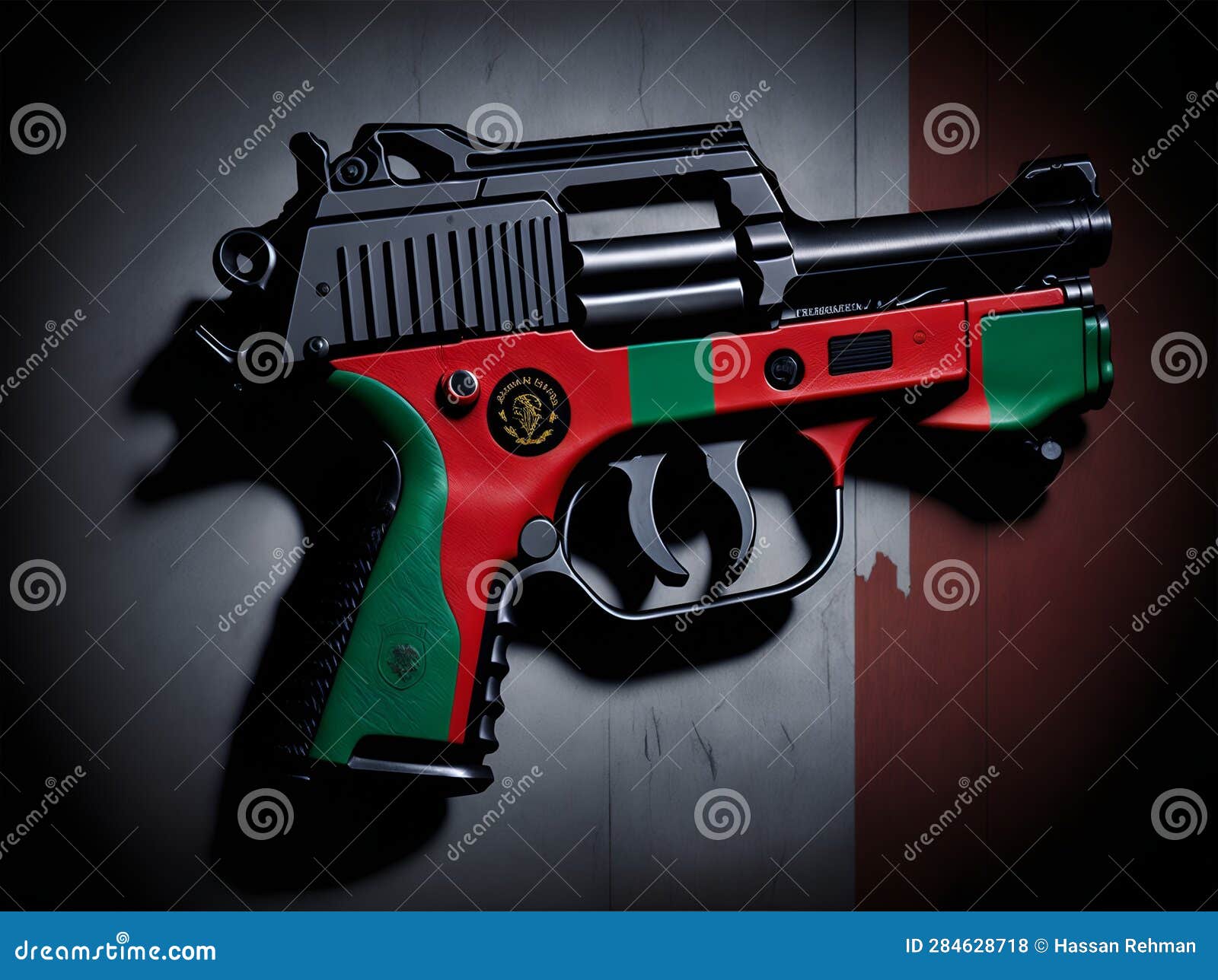 Mexican Flag Gun Ai Generated Stock Illustration - Illustration of ...