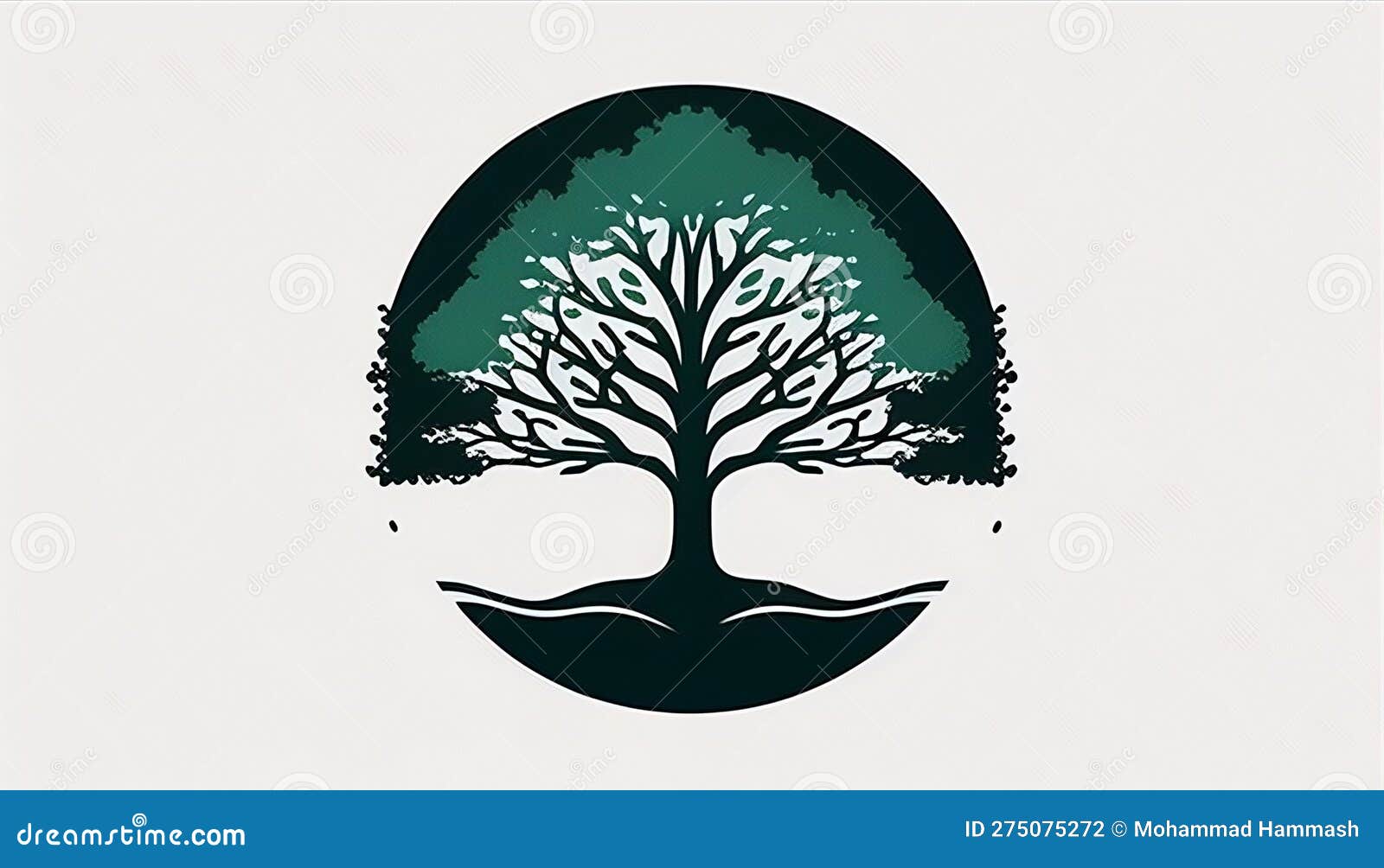 Tree Wheel Logo Design, Made with Generative AI Stock Illustration ...