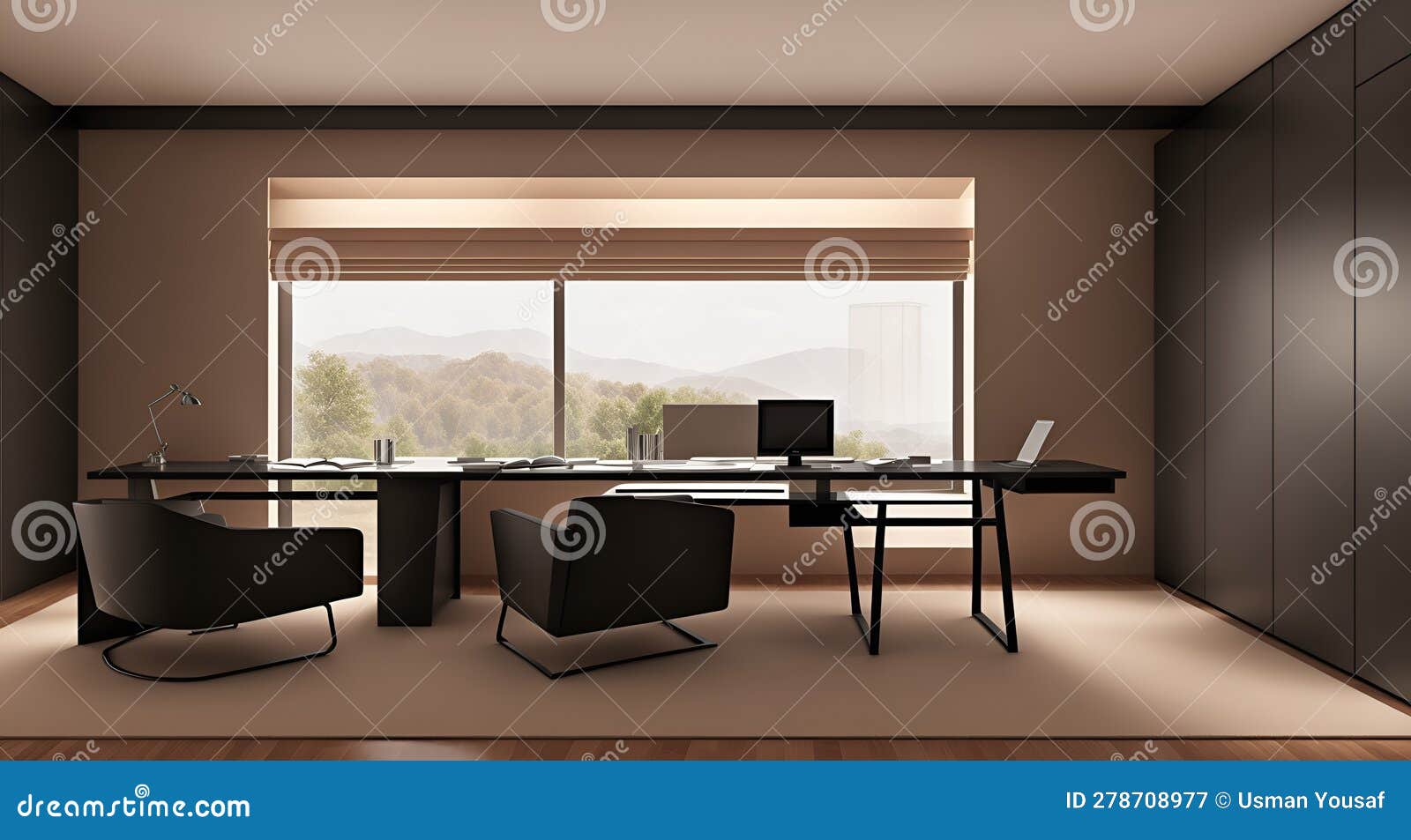 Ai Generated a Minimalist Workspace with Natural Light and Modern ...